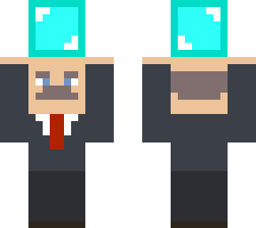 Dr. Phil Holding Diamond Block | Minecraft Skin