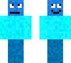 blue noob man | Minecraft Skin