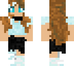 Cute Light Blue Girl | Minecraft Skin