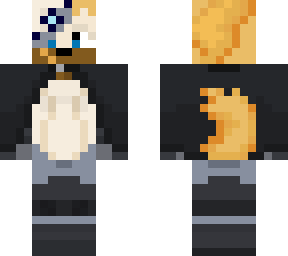 Whisper the wolf (with mask) (eyes open with cloak) | Minecraft Skin