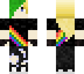 Goth with rainbow sash | Minecraft Skin