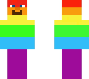 rainbow steve chin check | Minecraft Skin