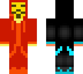 red and blue hacker | Minecraft Skin
