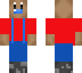 Shiny Diglett red shirt and jeans | Minecraft Skin
