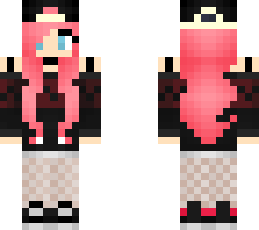 Emo girl pink hair | Minecraft Skin