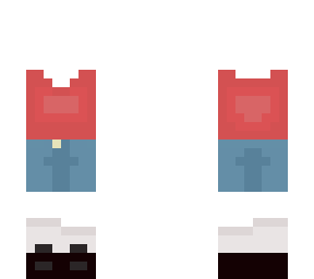 red tank and shorts base | Minecraft Skin