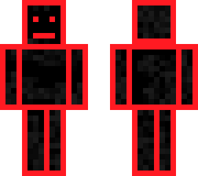 black red smiley | Minecraft Skin