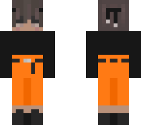 skin orange-black man | Minecraft Skin