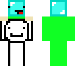 dream holding skeppy head | Minecraft Skin