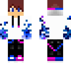 Blue fire hoodie | Minecraft Skin