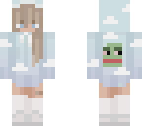 Girl Frog Cute Cloud Aesthetic Minecraft Skins