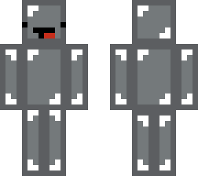 gray skeppy chin face | Minecraft Skin
