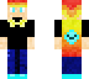 Team Diamond flame Jake cape version | Minecraft Skin