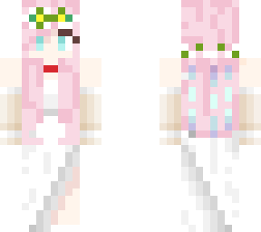 Vestido de boda Pelo rosa | Minecraft Skin