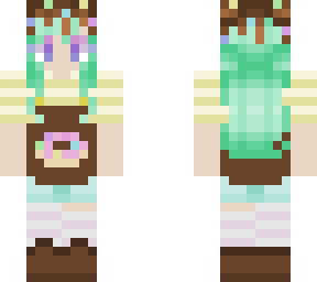 Ice Cream Donut Mint and Syrup | Minecraft Skin