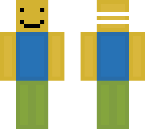 sad noob from roblox with a happy mask | Minecraft Skin