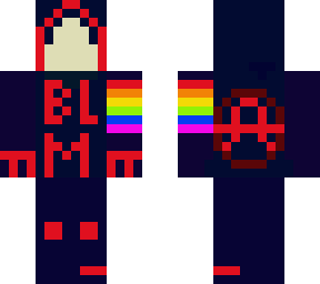 blm anarchist pride | Minecraft Skin