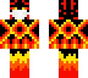 Fire Demon with Corona Mask | Minecraft Skin