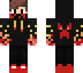 Fire Guy With Epic Hoodie | Minecraft Skin