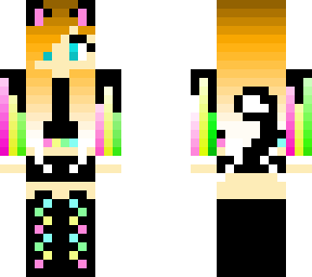 rainbow cat girl | Minecraft Skin