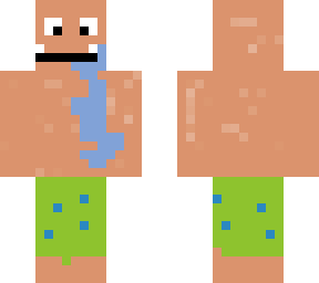 PAtrick From spongebob Saliva dripping | Minecraft Skin