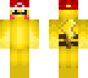 Pikachu with cap for ash kalos | Minecraft Skin