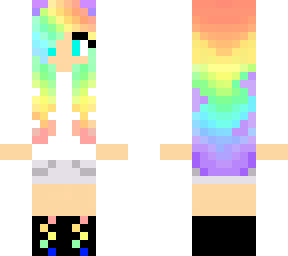 rainbow cat girl | Minecraft Skin