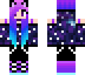 Galaxy cat girl | Minecraft Skin