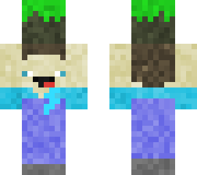 Noob holding grass block | Minecraft Skin