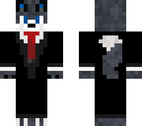 Blue furry wolf (smoking) | Minecraft Skin