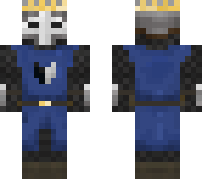 Knight with Crowned Bascinet Faceplate | Minecraft Skin