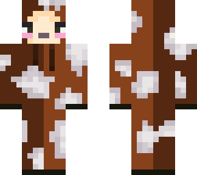 Cute brown hoodie cow | Minecraft Skin