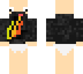 baby derp with fire merch | Minecraft Skin