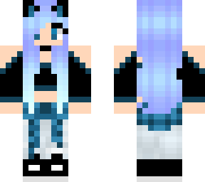 Blue Cat Girl | Minecraft Skin