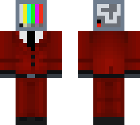 TV Head Crimson Suit | Minecraft Skin