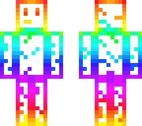 Glass rainbow texture skin | Minecraft Skin