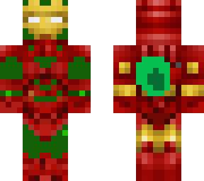 kryptonite iron man | Minecraft Skin