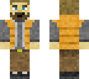 Orange Puffer Jacket | Minecraft Skin