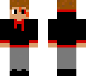 Black Red Eye Boy Minecraft Skins