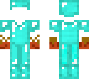diamond armur with fire hands | Minecraft Skin