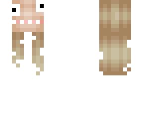 Face Base - Derpy Mouth w/ Crazy Eyes - Blonde Hair | Minecraft Skin