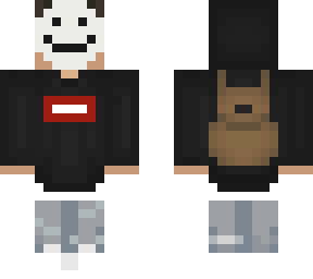 Masked Guy with Hoodie and Backpack | Minecraft Skin