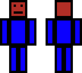 red and blue block simple | Minecraft Skin