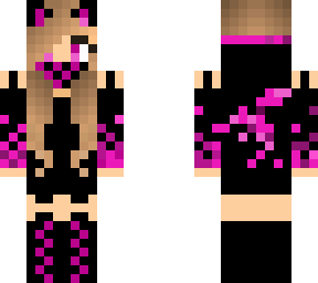 cute purple gamer girl | Minecraft Skin