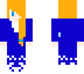 elsa in blue dress and orange hair | Minecraft Skin