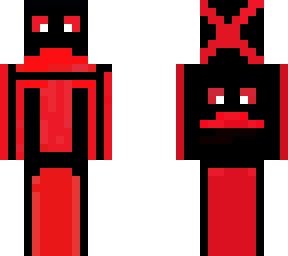 black and red character | Minecraft Skin