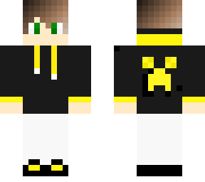 yellow and black skin youtube skin | Minecraft Skin
