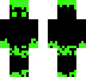 Black and Green Ooze Skin | Minecraft Skin