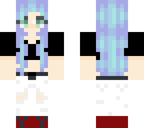 Rip jeans and black crop top girl | Minecraft Skin