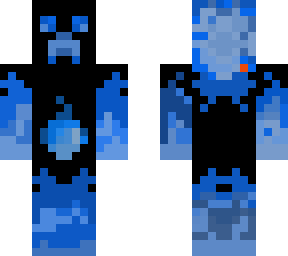 Minecraft Blue Fire Creeper Skin